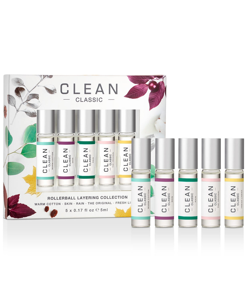 Clean 5-Pc. Classic Rollerball Layering Perfume Gift Set ($50 Value) N ...